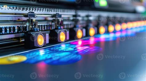 Large Format Printer Processing Signage At High Speed In A Printing House Advanced Printing