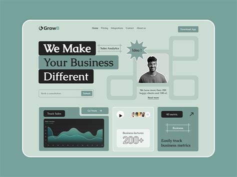 Business Analysis Landing Page Behance