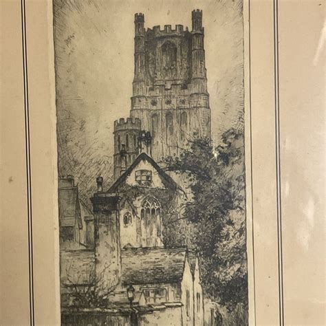 Featherstone Robson 1920s Hand Signed Etching Of Ely Cathedral Etsy