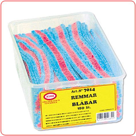 Asba Blueberry Straps Fruit Gums Sweet Chewy Candy 150 Kg 330 Lb Pack Made In Sweden