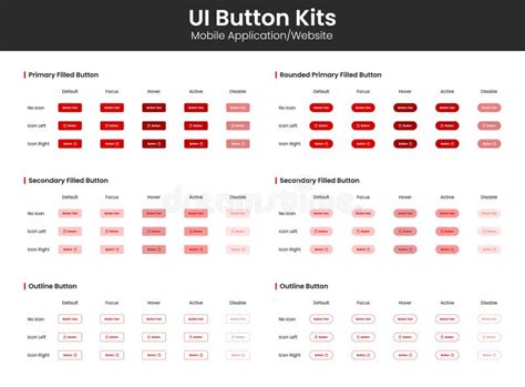 Vector UI Elements Kit For Website Template And Mobile Application Stock Vector Illustration
