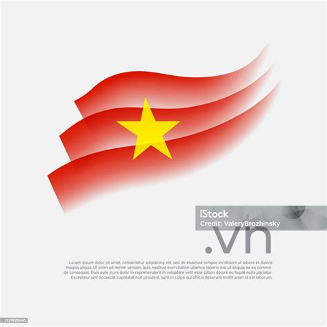 베트남 국기 수채화 흰색 배경에 흰색 줄무늬 베트남 국기 Vn 도메인이 있는 내셔널 포스터의 벡터 양식에 일치시키는 디자인 텍스트 배치 베트남의 국가 애국 배너 커버 0명에