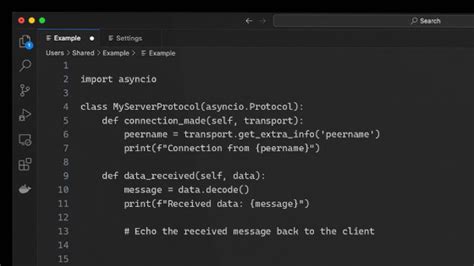 Basic Example Of Python Function Asyncioserversockets