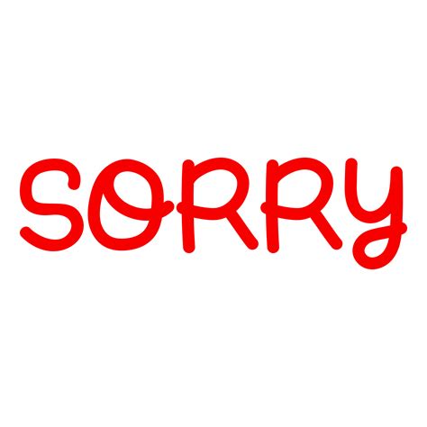 Hand Drawn Sorry Lettering On Transparent Background 18722933 PNG