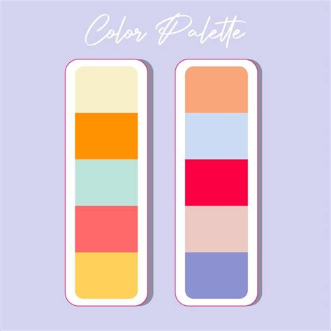 Premium Vector Vector Vector Gradient Flat Colors Palette Swatches Set