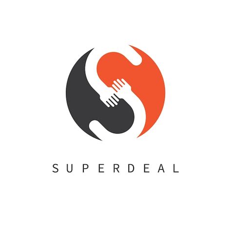 Premium Vector S Letter Hand Shaking Icon Vector Concept Design Template