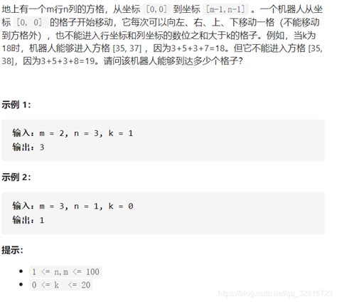 剑指 Offer 13 机器人的运动范围剑指offer 机器人可以反着走 Csdn博客