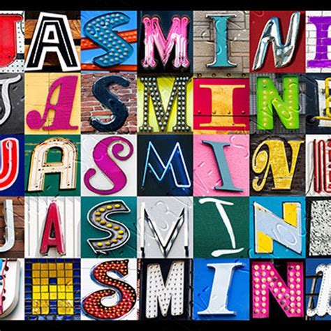 Jasmine Name Art Etsy