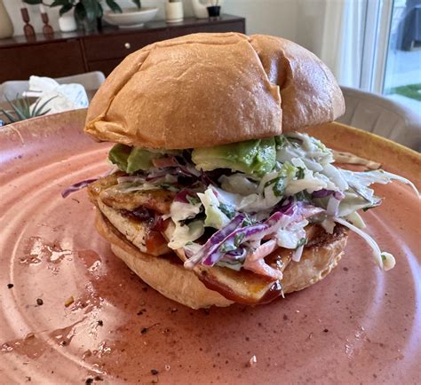 Crispy Bbq Tofu Sandwich With Slaw Rvegetarianfoodporn