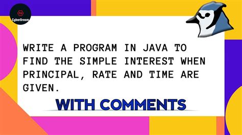Write A Program In Java To Find The Simple Interest When Principal
