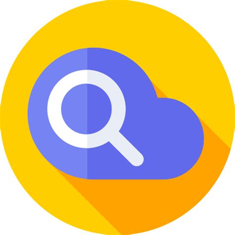 Google Cloud Search Flat Circular Flat Icon