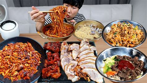 돼지불족발에 낙지볶음 오징어무침 싸묵고 파스타 비빔밥 디저트 가즈아~ Youtube 돼지불족발에 낙지볶음 오징어무침 싸묵고 파스타 비빔밥 디저트 가즈아~ Youtube