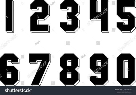 numbers font sport font numbers numeric stock vector royalty free