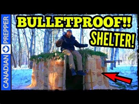 Building A Bulletproof Pykrete Survival Shelter In Woods W Stove Youtube