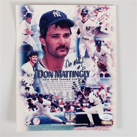 Don Mattingly Signed Photo 8x10 Yankees Coa Jsa Memorabilia Experts