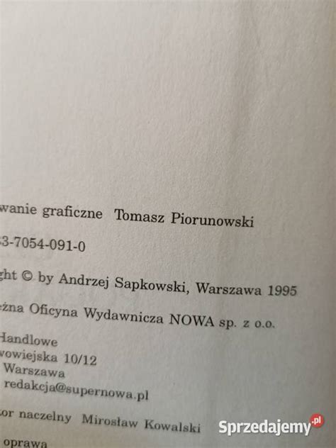 Wiedźmin biała seria Czas pogardy Sapkowski książki Warszawa