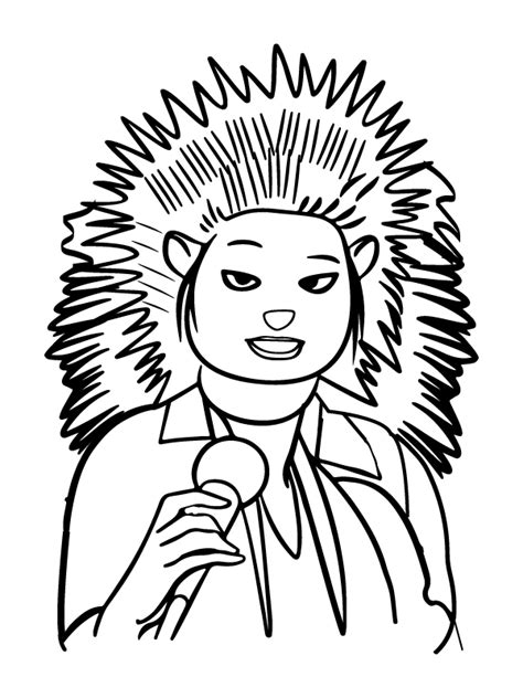 Super Star Ash From Sing Coloring Page Free Printable Coloring Pages