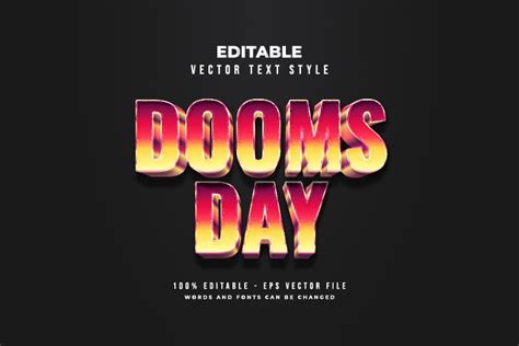 Dooms Day Text Effect Graphic By Weiskandasihite · Creative Fabrica