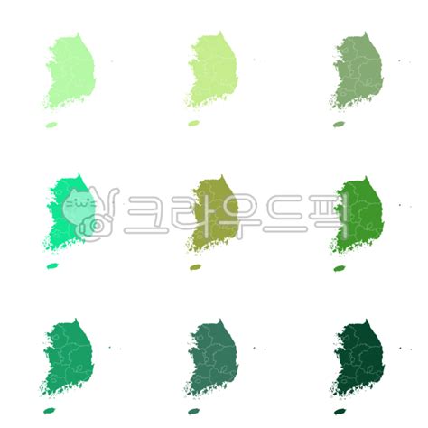 대한민국지도 Map 지도png Southkorea 남한지도 사진 이미지 일러스트 캘리그라피 Flowerturtle작가