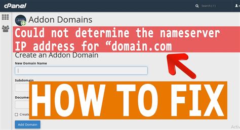 How To Fix Could Not Determine The Nameserver Ip Address For ‘domain