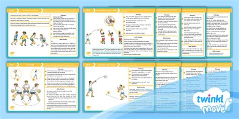 KS2 Netball Skills Teaching Card Pack Move PE Twinkl