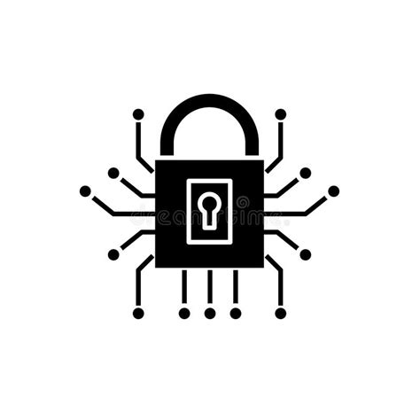 Information Security Black Icon Vector Sign On Isolated Background Information Security
