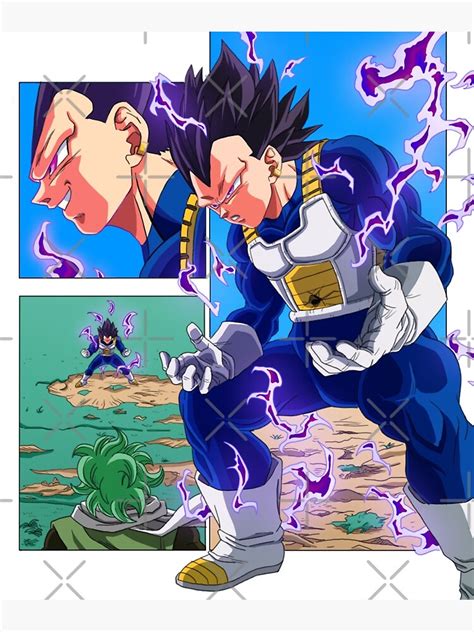Poster Vegeta God Of Destruction Manga Transformation Aux Cheveux