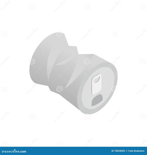Crumpled Empty Soda Or Beer Can Icon Stock Vector Illustration Of