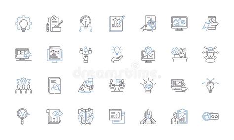 Decision Making Line Icons Collection Choices Options Judgment