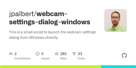 Github Jpalbertwebcam Settings Dialog Windows This Is A Small