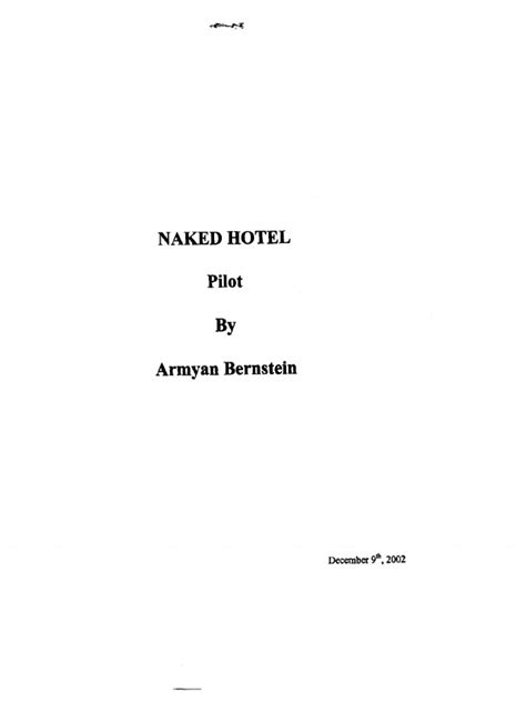 Naked Hotel 1x01 Pilot Pdf