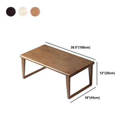 Solid Wood Rectangle Coffee Table Modern Minimalist Coffee Table Coffee