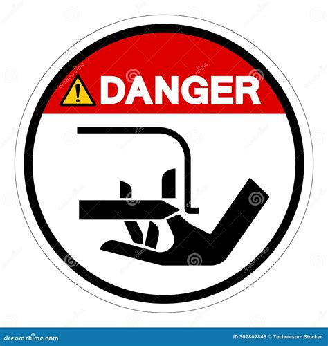Danger Cutting Hand Do Not Remove Guard Symbol Sign Vector