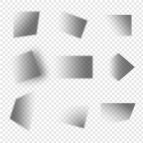 Premium Vector Realistic Square And Rectangle Shadows Collection