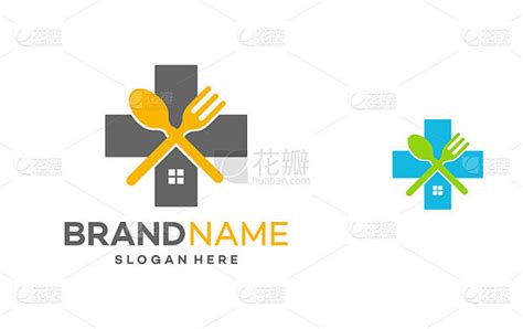 健康食品图标标志设计模板插图矢量