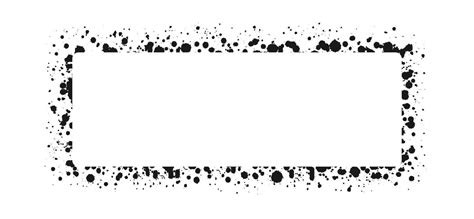 Rectangle Grunge Ink Splatter Frame Spray Graffiti Stencil Border