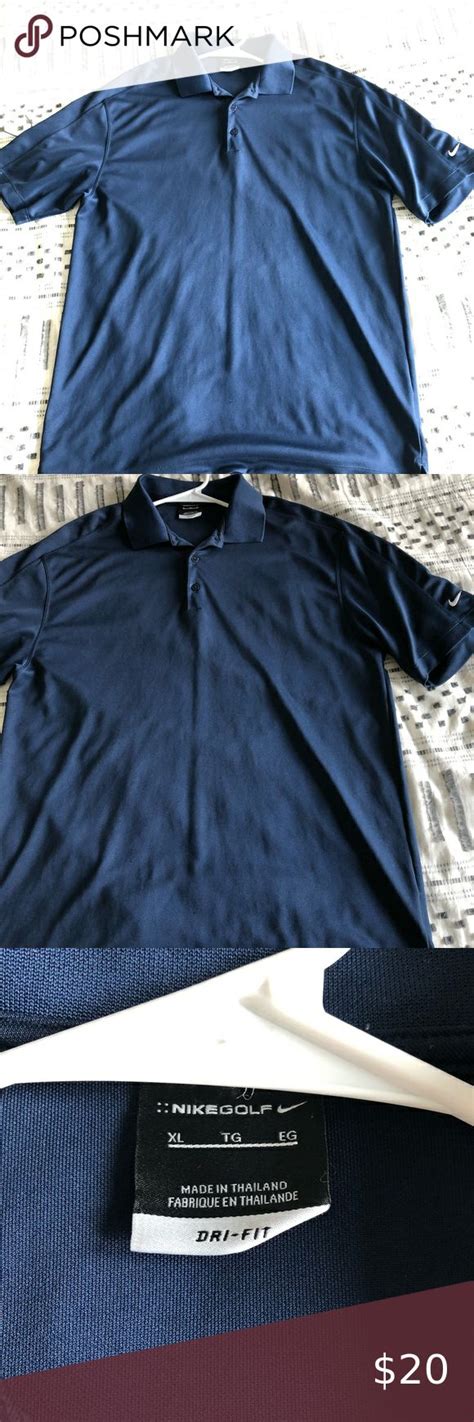 Nike Golf Polo Shirt Blue Dri Fit Nike Shirt