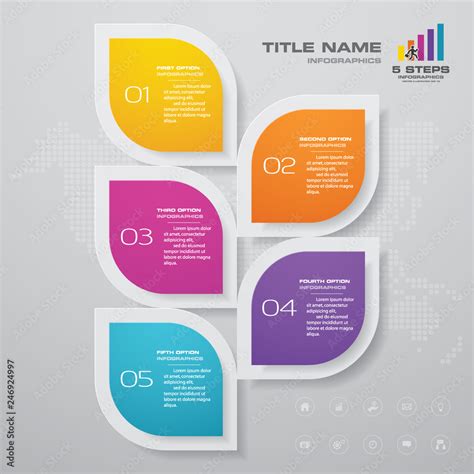 Steps Simple Editable Process Chart Infographics Element EPS Stock Vector Adobe Stock