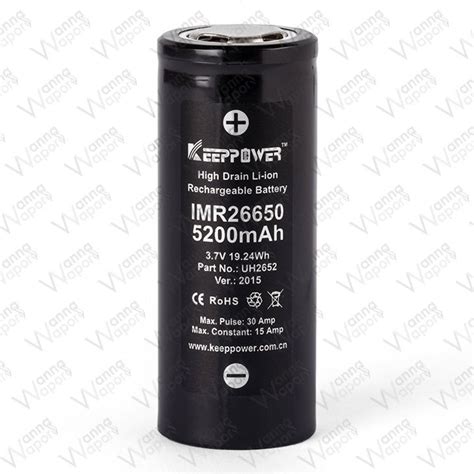 Keeppower IMR26650 5200mAh 15A 3 7V 15 00