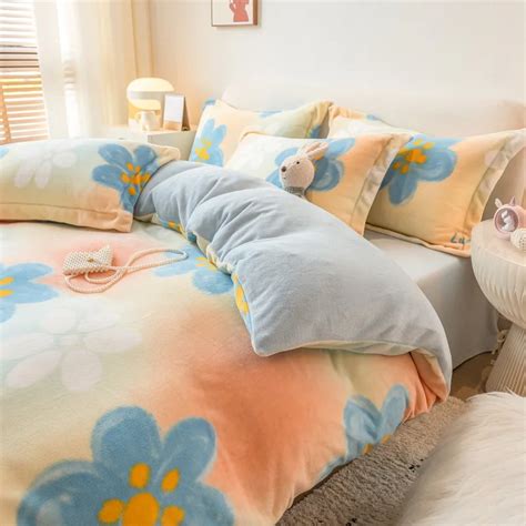 Funda N Rdica De Dibujos Animados Para Cama De Matrimonio Edred N Grueso De Terciopelo De