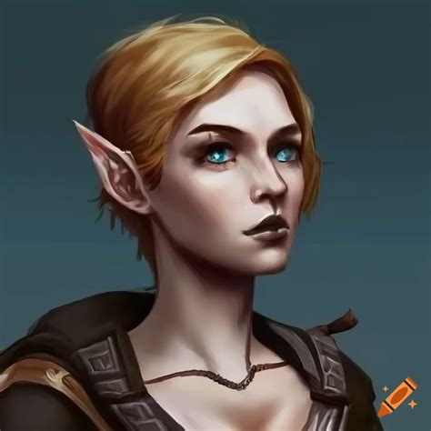 Female Half Elf Rogue Short Hair On Craiyon