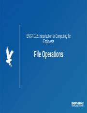 Introduction To File Operations Writing And Reading Basics Course Hero