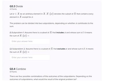 Q3 Divide And Conquer 30 Points The Subset Sum