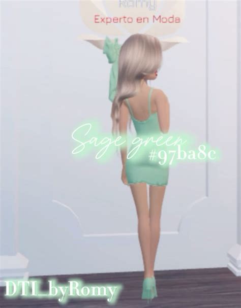 Sage Green Tone In Dti Dress To Impress