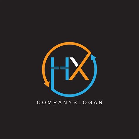 HX CIRCLE LOGO DESIGN VECTOR Vector Art At Vecteezy