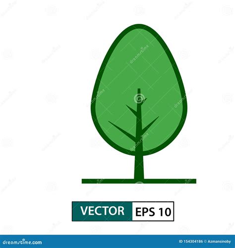 Icono Del Rbol Estilo Del Color Verde Ilustraci N EPS 10 Del Vector