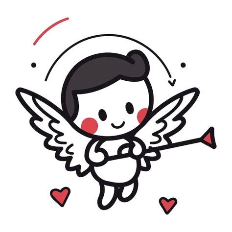 Premium Vector Cupid Doodle Icon Vector Illustration Cupid Icon
