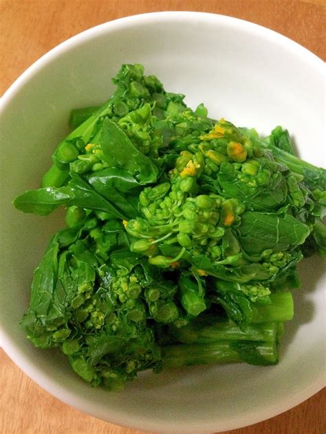 春の味♪菜の花のおひたしからし醤油で レシピ・作り方 By ねぎま、塩で。 楽天レシピ