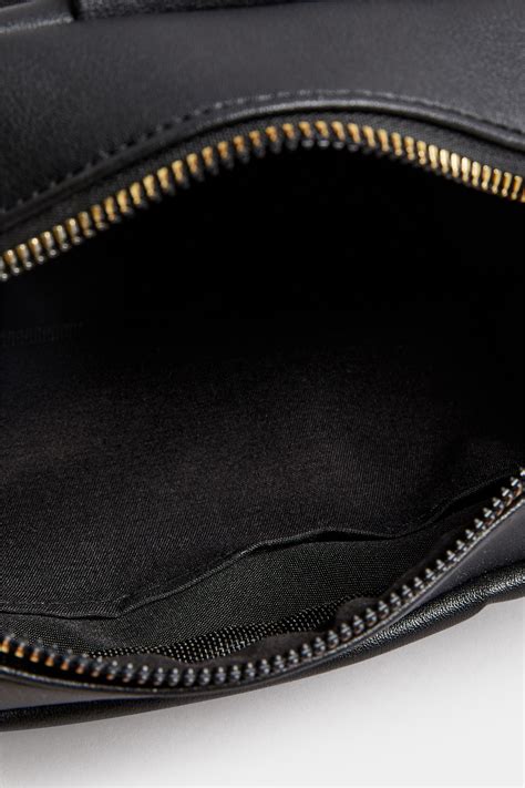 Black Woven Detail Cross Body Bag Yours Clothing