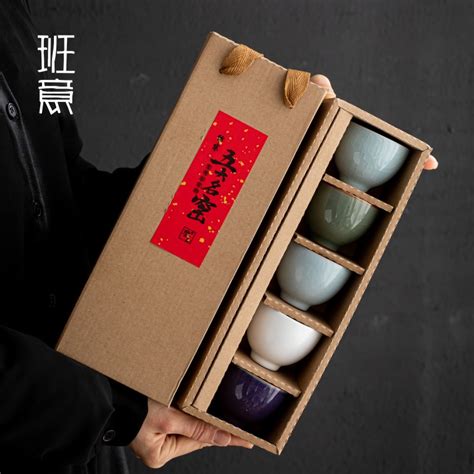 五大名窑品茗杯功夫陶瓷茶具套装茶杯主人杯汝窑开片建盏小杯子虎窝淘